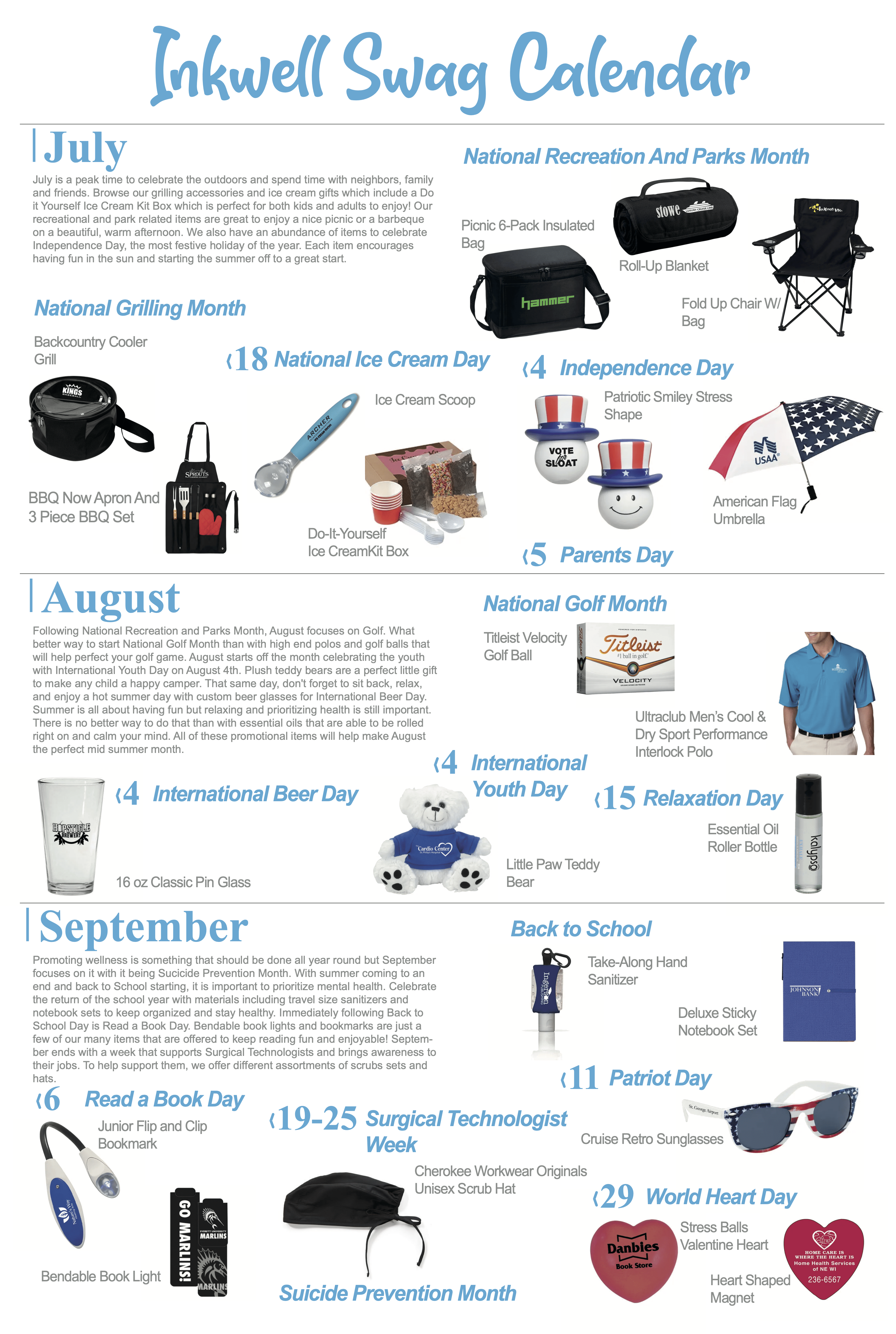 Inkwell Swag Calendar - Inkwell